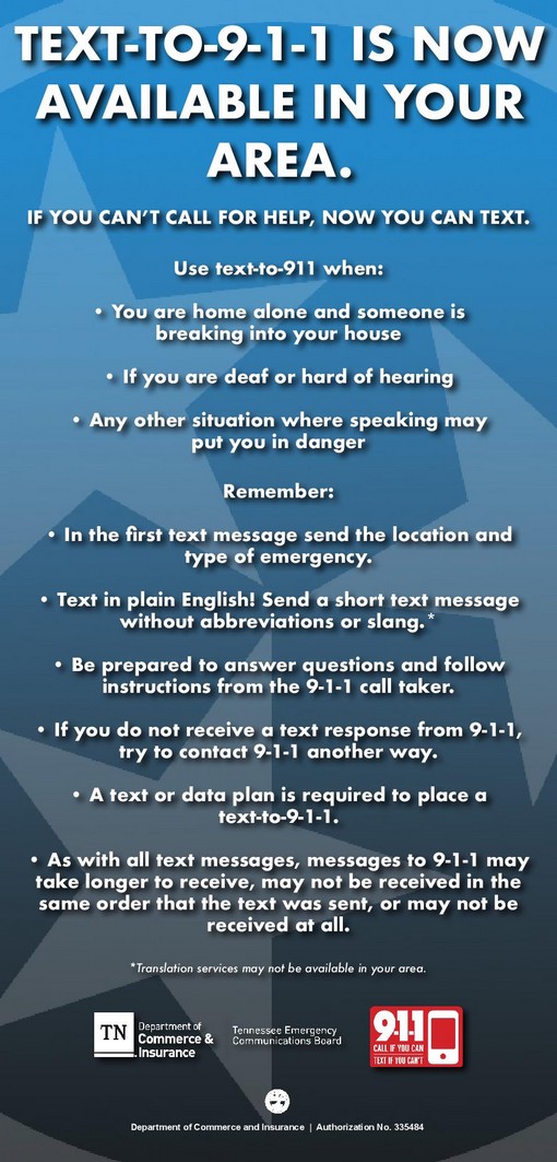 Robertson County Activates TEXT-to-911 Service - Smokey Barn News