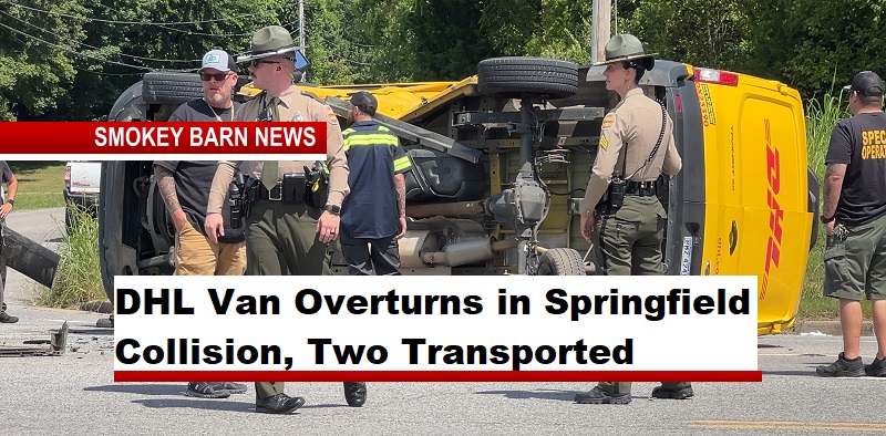 DHL Van Overturns in Springfield Collision, Two Transported - Smokey ...